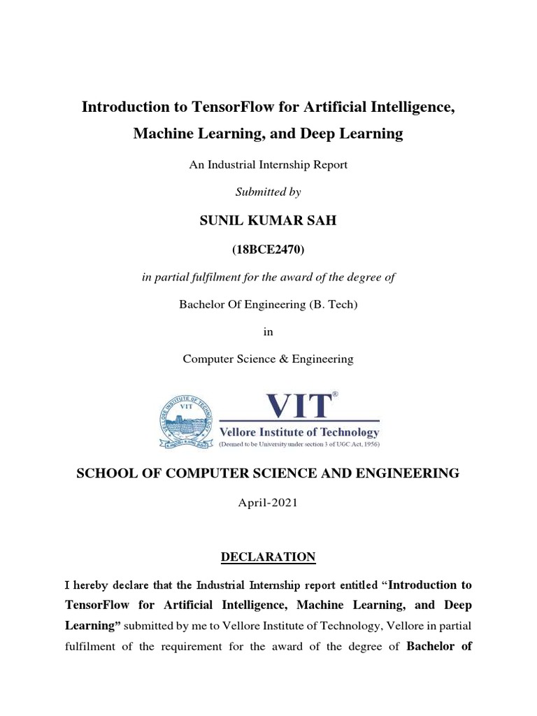 Introduction To TensorFlow For Artificial Intelligence | PDF | Deep ...
