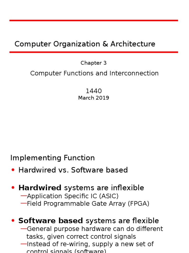 Coa 03 Function Interconnection | PDF | Central Processing Unit | Input/Output