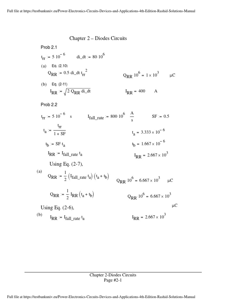 Chapter 2 - Diodes Circuits | PDF
