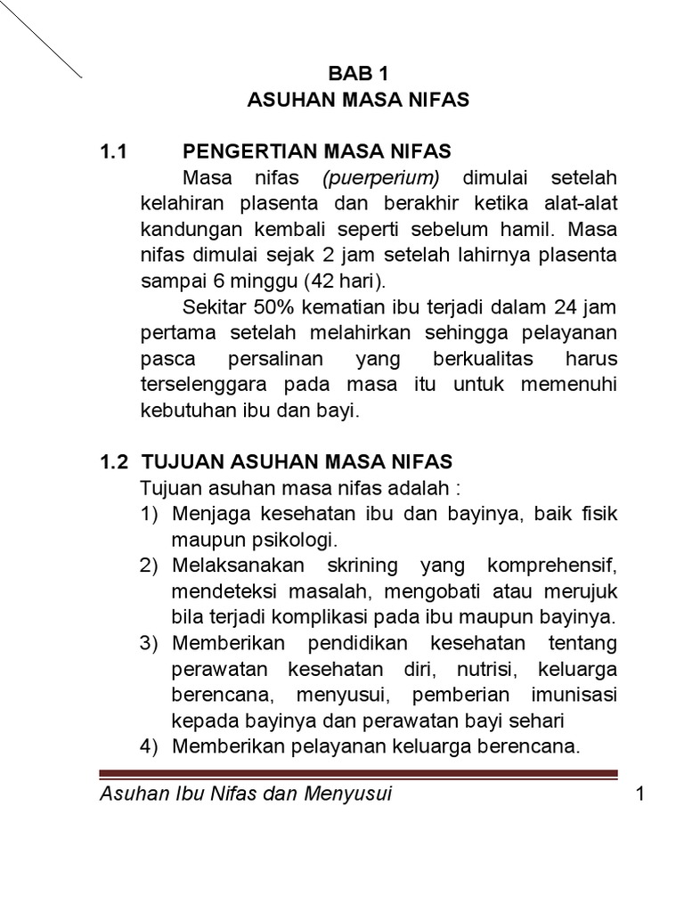 Buku Saku Nifas | PDF