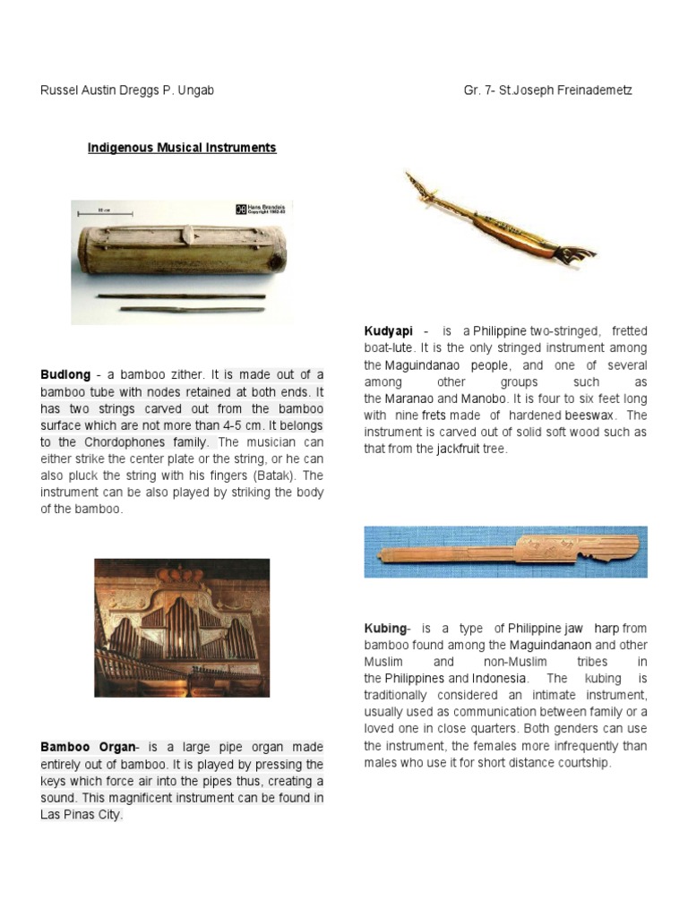 Indigenous Musical Instruments: Kubing-Is A Type of | PDF | Musical ...