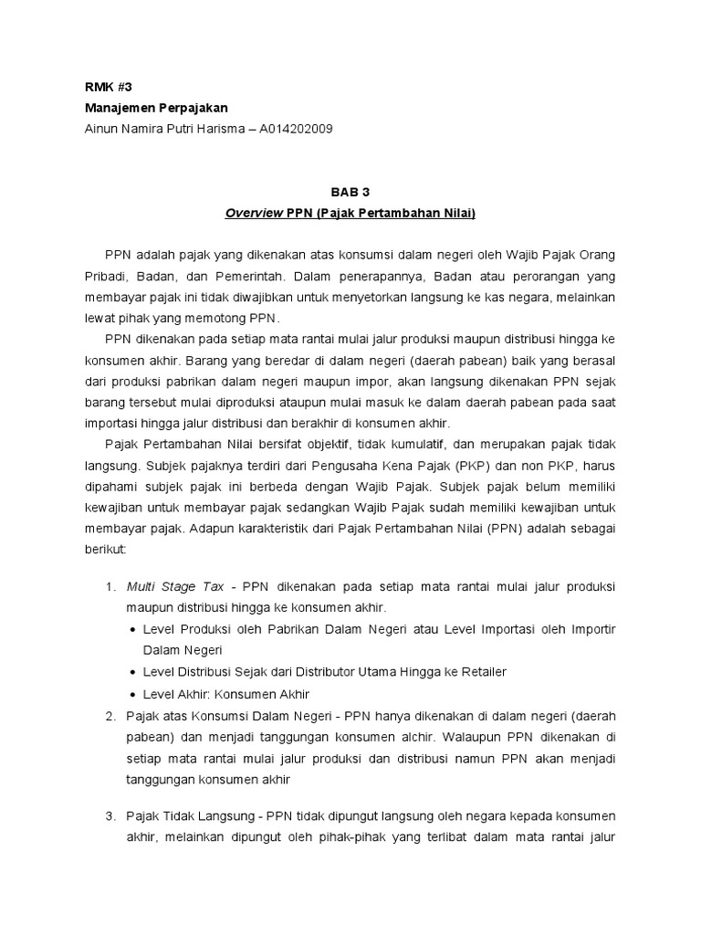 RMK BAB 3 - Overview PPN | PDF