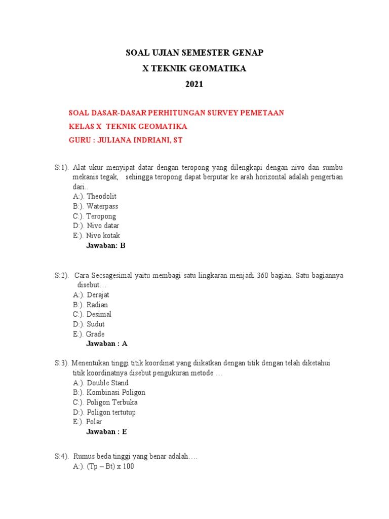 SOAL UJIAN | PDF