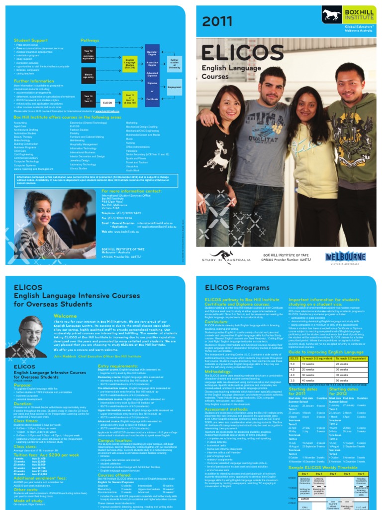 Elicos Brochure | PDF | International English Language Testing System ...