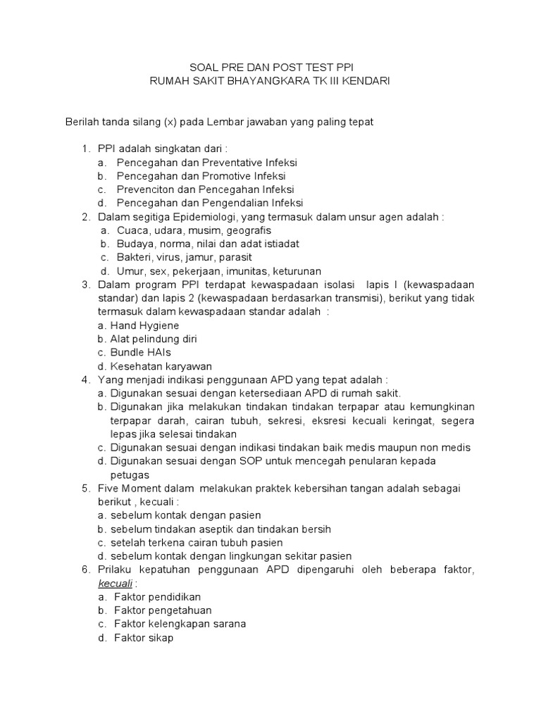 Soal PPI | PDF | Sains & Matematika