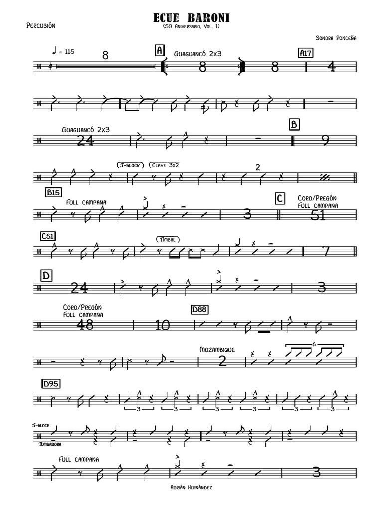 Ecue Baroni Percusion Pdf Entretenimiento General