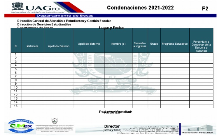 Formato F2 2021-2022 | PDF