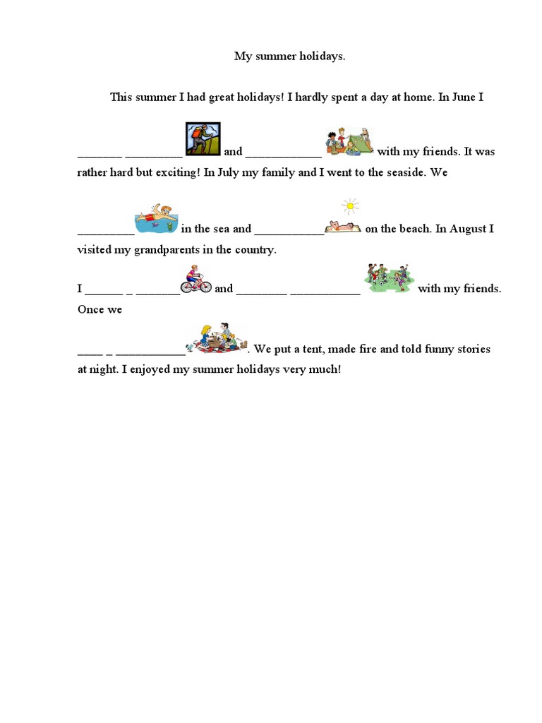 My Summer Holidays | PDF