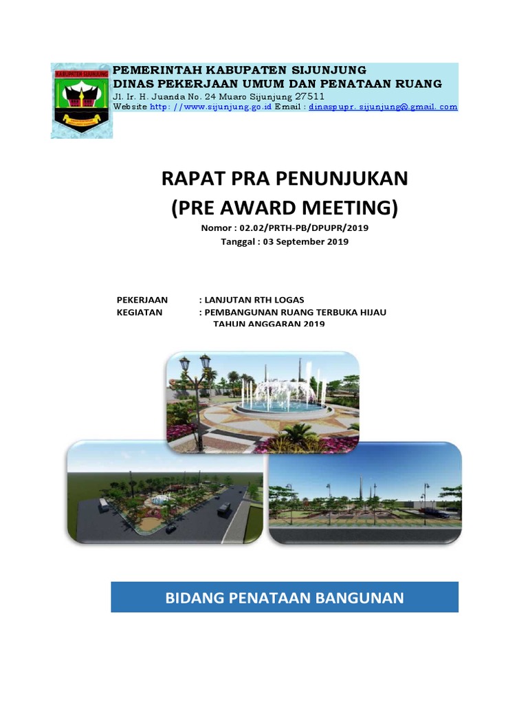 Contoh Berita Acara Pre Award Meeting Compress | PDF