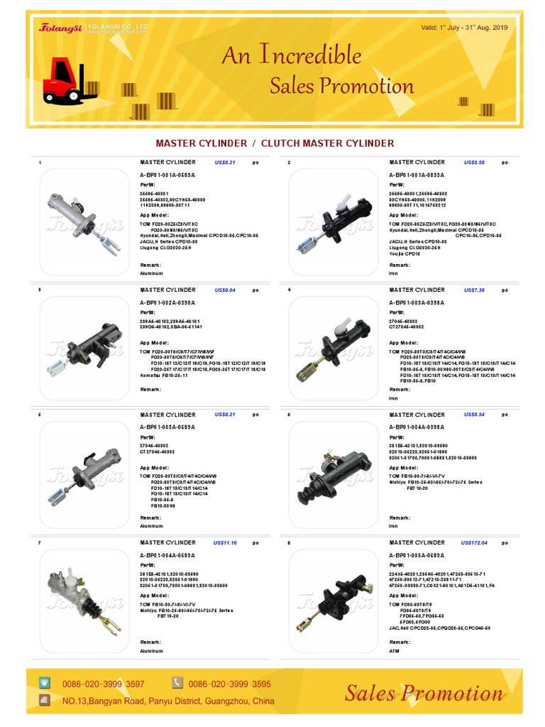 Master Cylinder&Clutch Master Cylinder | PDF | Motor Vehicle | Vehicle ...