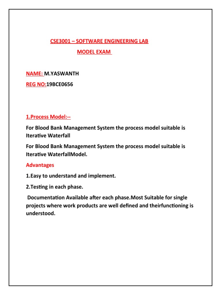 Cse3001 - Software Engineering Lab Model Exam | PDF | Databases | Use Case