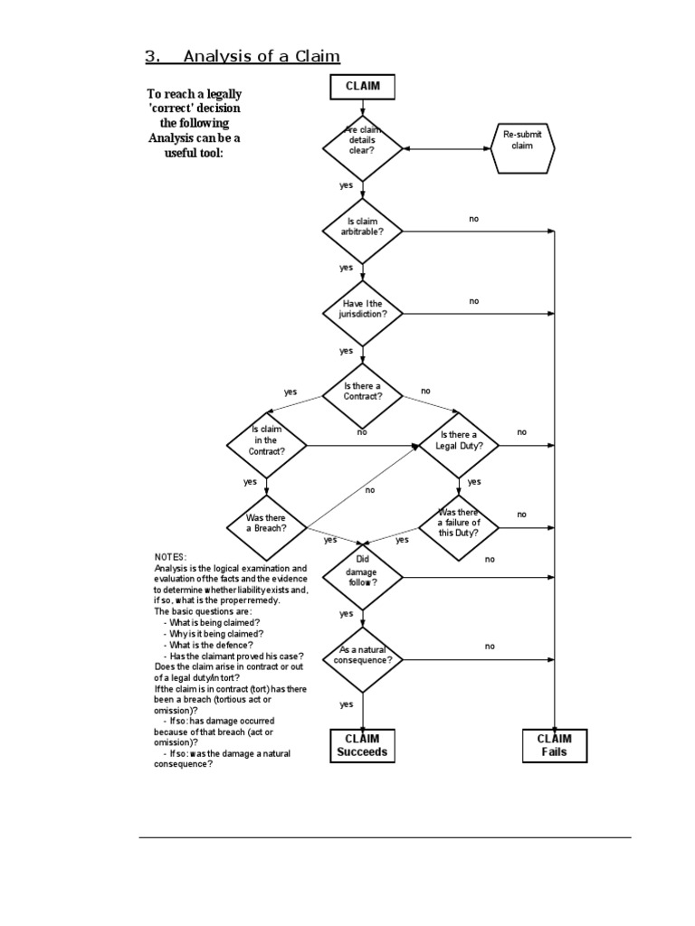 Analysis of A Claim: To Reach A Legally 'Correct' Decision The ...