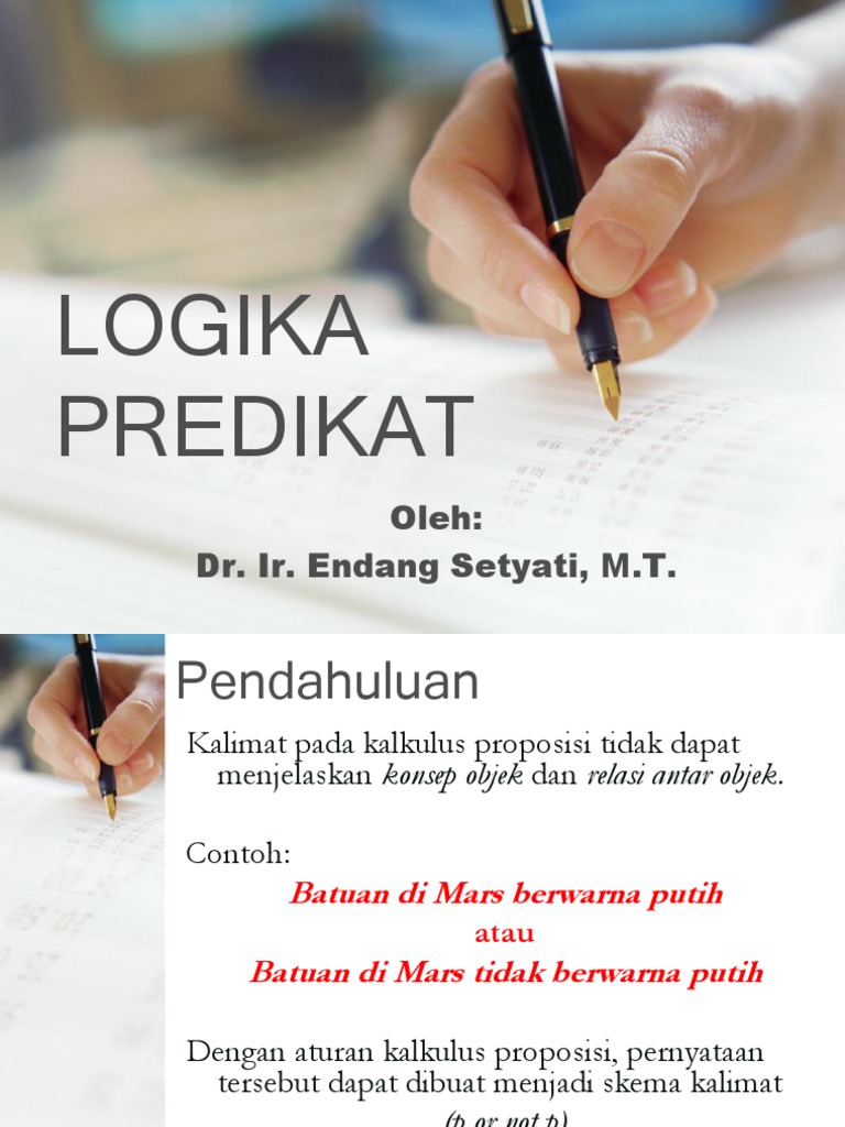 Pengantar Logika Predikat dan Kuantor | PDF | Filsafat | Metode & Bahan ...