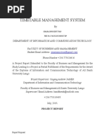 "Time Table Management System": Project Report On | PDF | Software ...