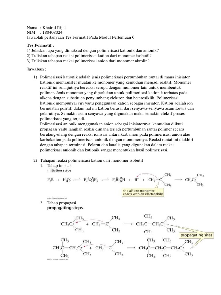 TUGAS POLIMER PERT. 6 - KhairulRijal | PDF | Sains & Matematika