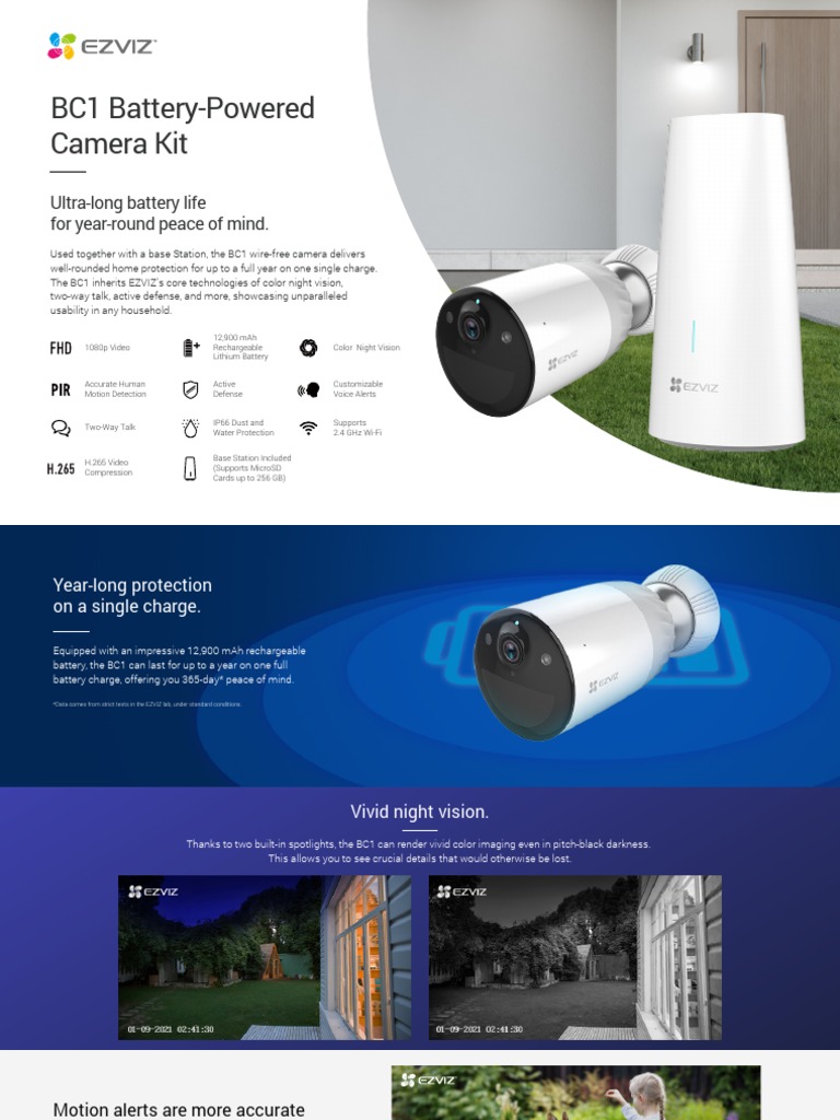 BC1 Battery-Powered Camera Kit: Ultra-Long Battery Life For Year-Round ...