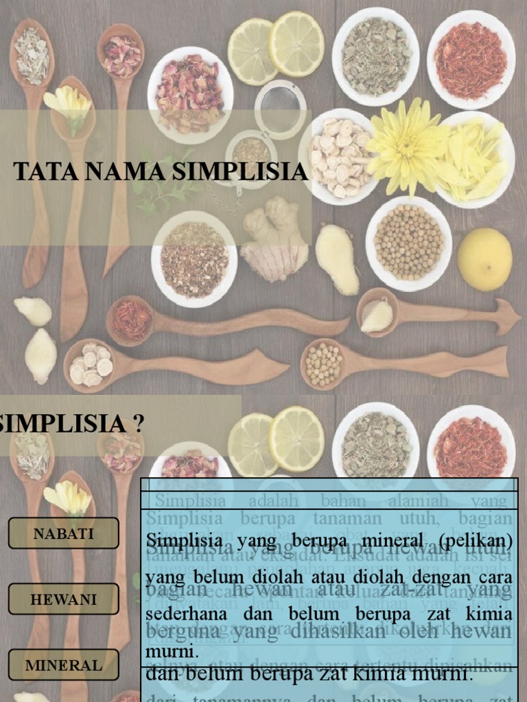 Tata Nama Simplisia | PDF