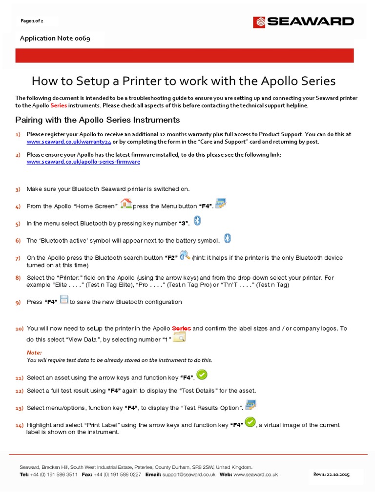 069 Apollo Printer Setup v1 | PDF | Bluetooth | Printer (Computing)