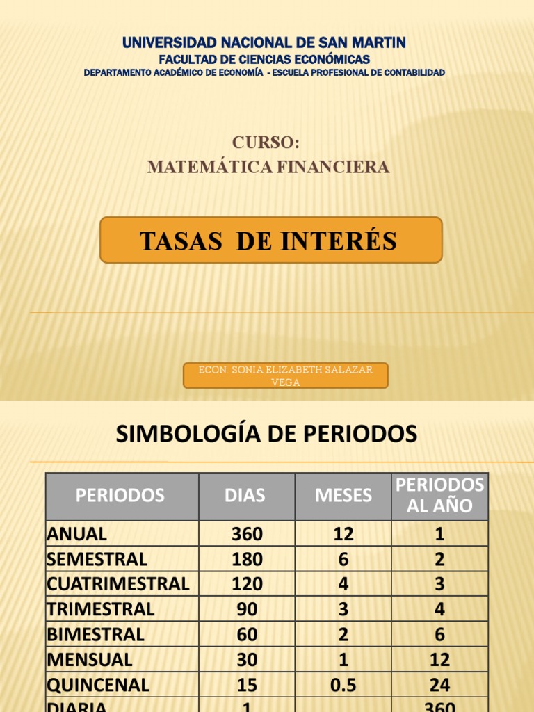 Clase 6 Tasas Matfin | PDF | Interés | Bancos