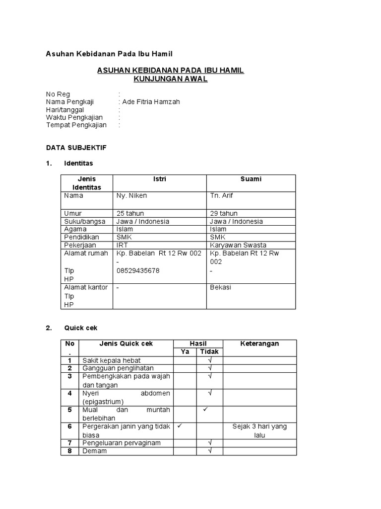 (Ade Fitria) SOAP ANC Vetal Distress | PDF