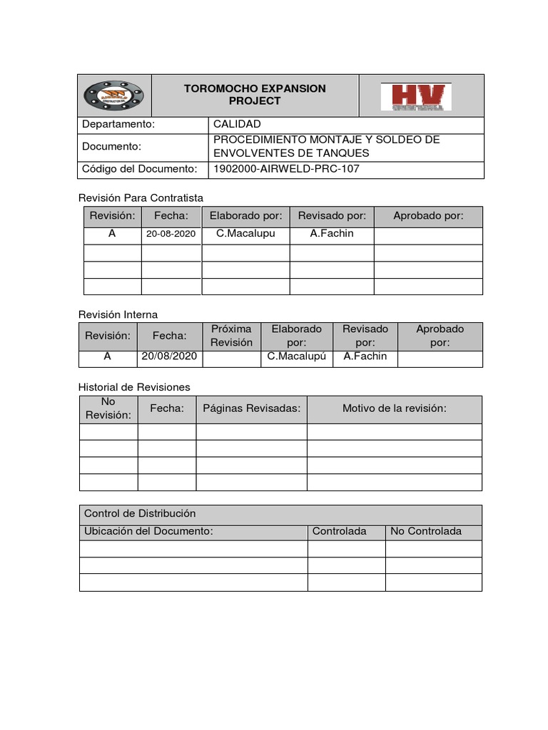 Montaje y Soldadura de Virolas de Tanques | PDF | Soldadura | Construcción