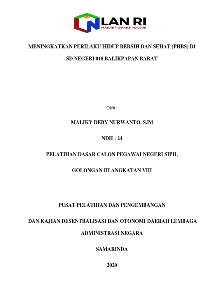 Contoh Laporan Aktualisasi Latsar | PDF