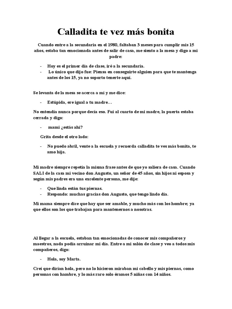 Calladita Te Vez Más Bonita11 | PDF
