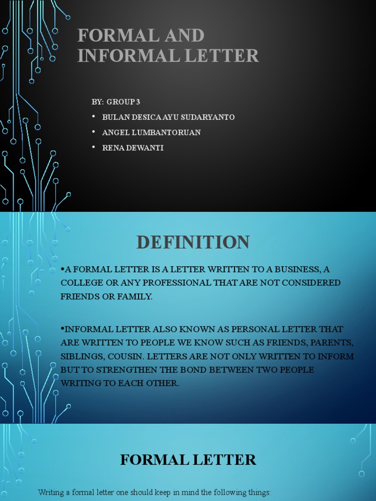 Formal and Informal Letter | PDF