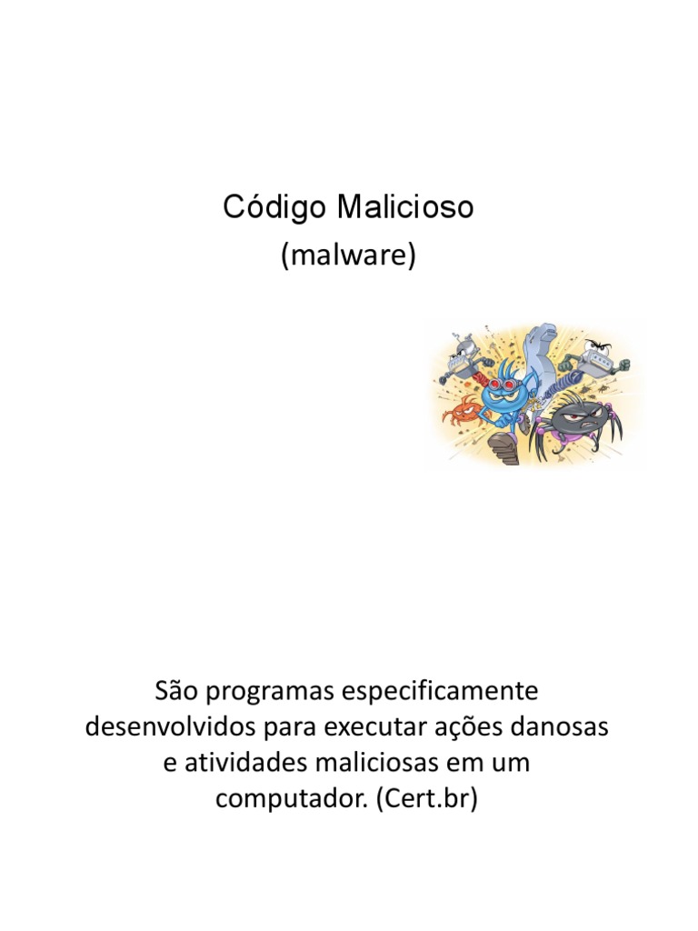 Apresentacao - Aula 6 - Código Malicioso - Malware | PDF | Malware ...