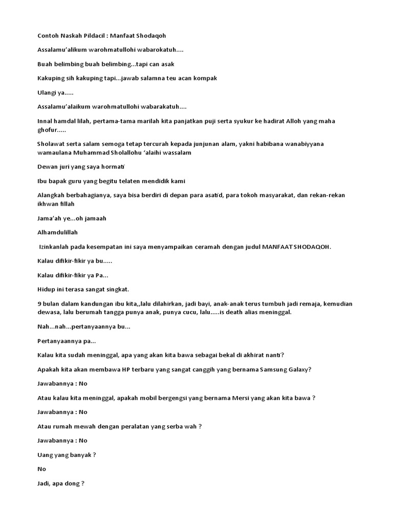 Contoh Naskah Pildacil | PDF