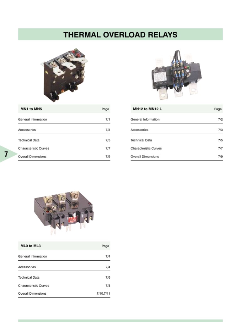 Thermal Overload Relays | PDF | Relay | Equipment