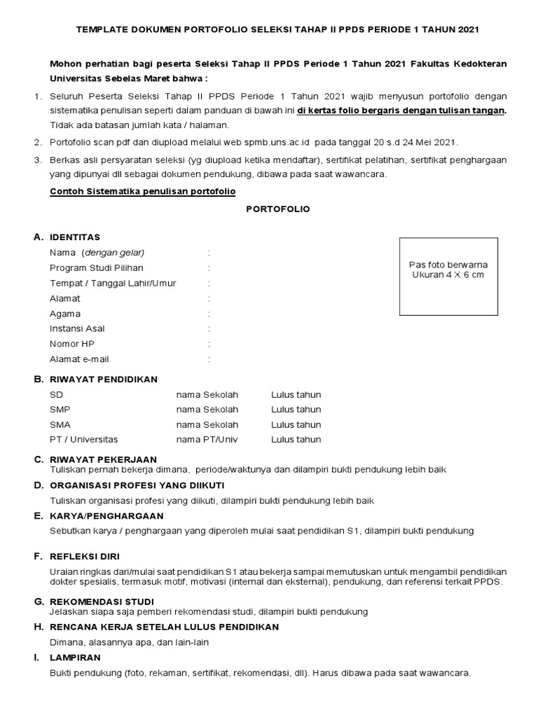 Portofolio Uns | PDF