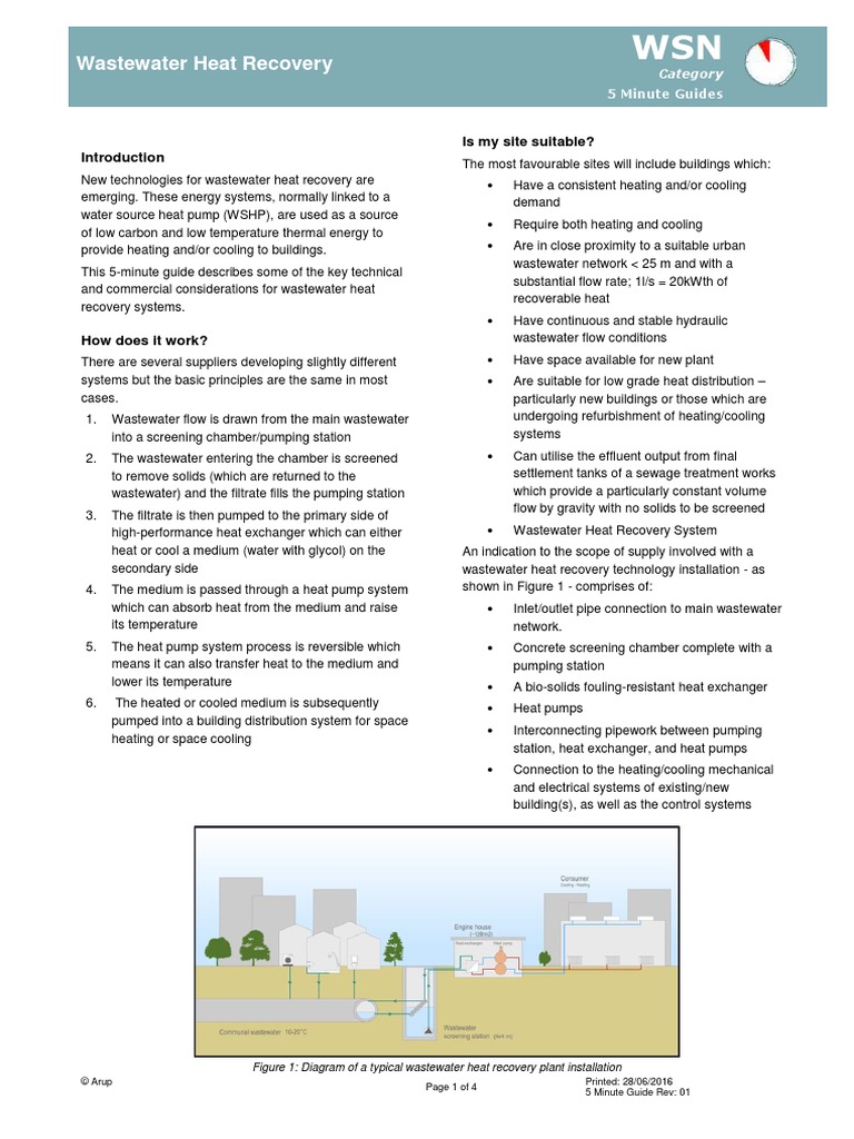 Wastewater Heat Recovery: Is My Site Suitable? | PDF | Sewage Treatment ...