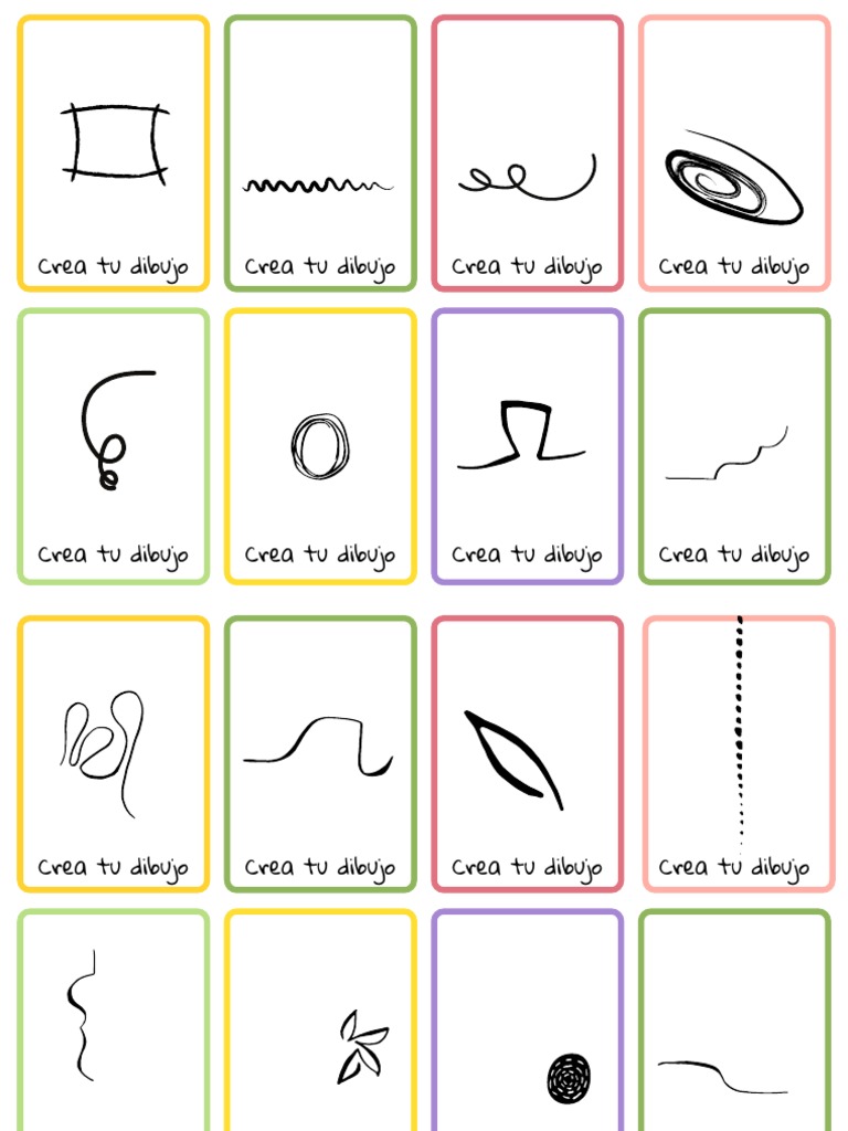 Tarjetas Crea Tu Dibujo | PDF | Hogar, jardinería y bricolaje | Arte