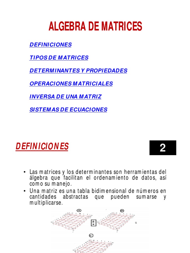MATRICES y Determinante Dic 20-1 | PDF | Determinante | Matriz ...