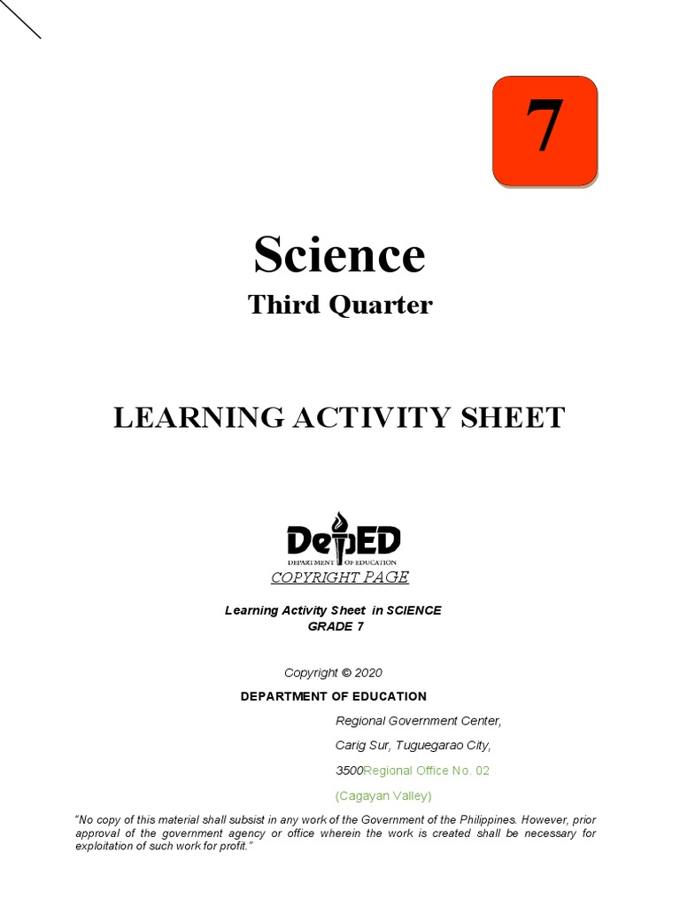 Science 7 LAS Quarter 3 | PDF | Sound | Waves