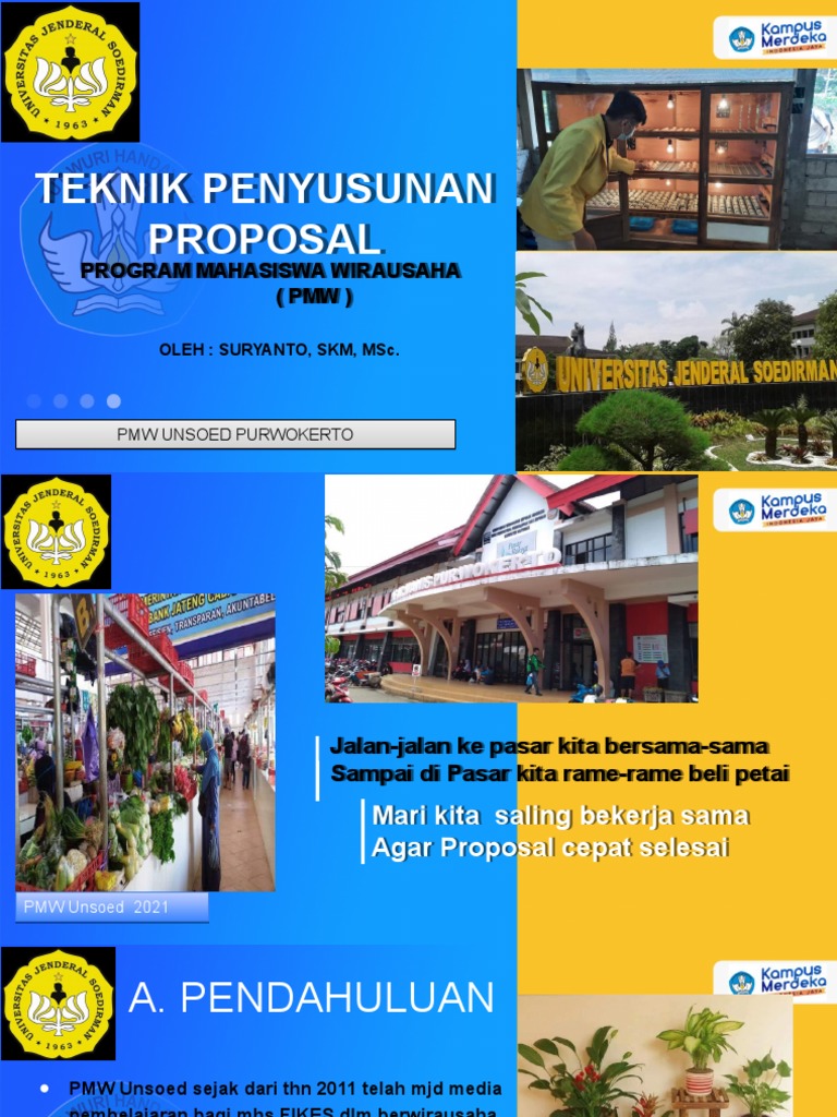 Teknik Penyusunan Proposal PMW Unsoed | PDF