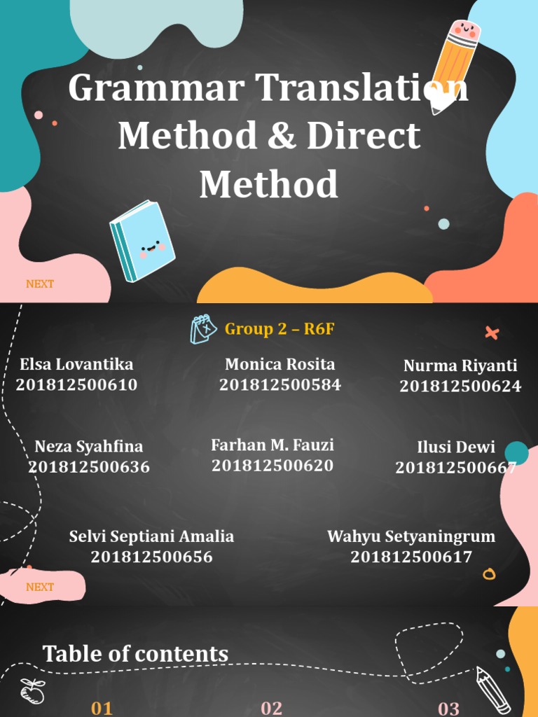 Group 6 - Grammar Translation Method & Direct Method (Fin) | PDF ...