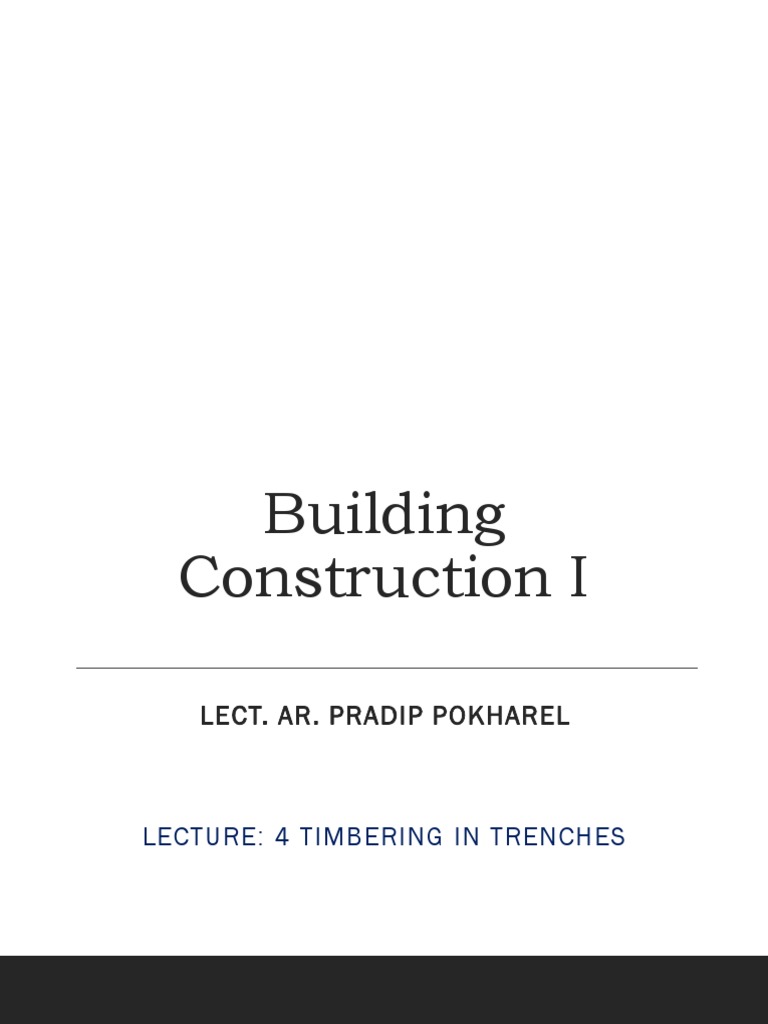 Timbering Methods for Trench Support | PDF | Deep Foundation | Building ...
