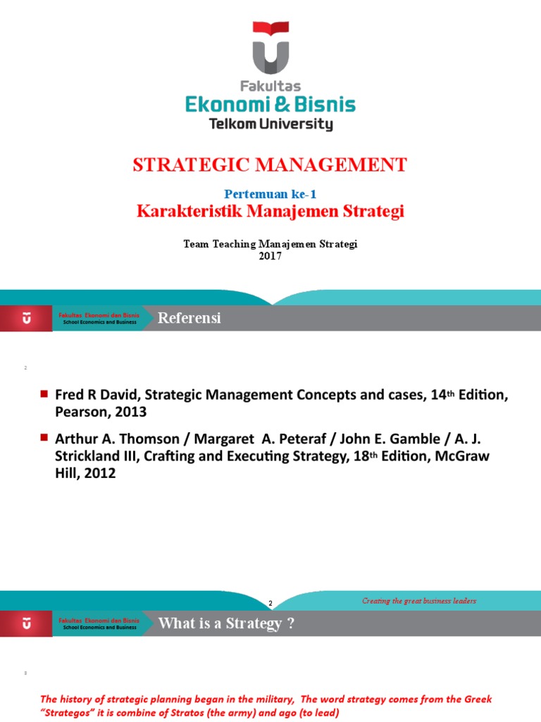 Strategic Management: Karakteristik Manajemen Strategi | PDF ...