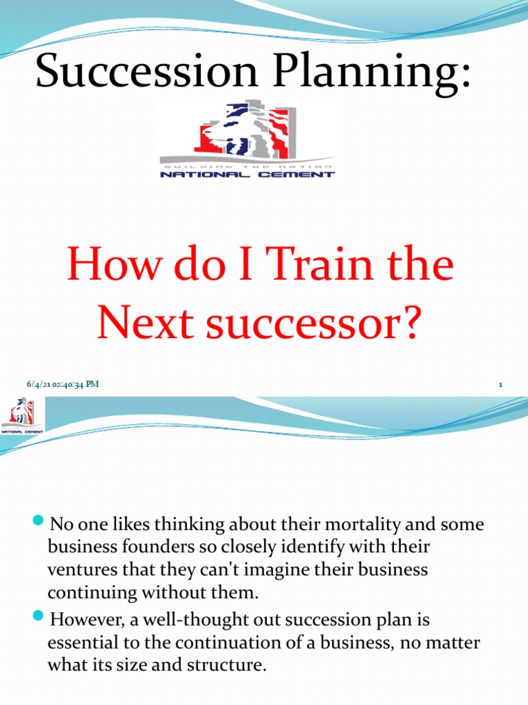 Succession Planning:: How Do I Train The Next Successor? | PDF ...