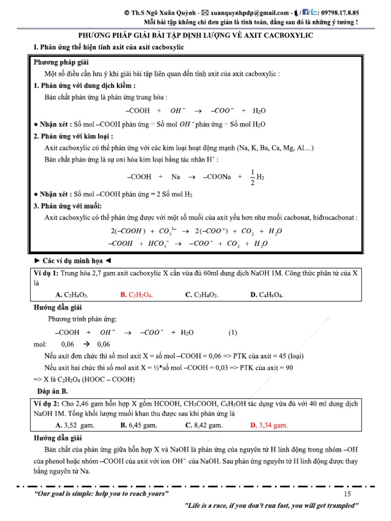 Chuyen de Andehit Xeton Axit Cacboxylic TL Hoa | PDF