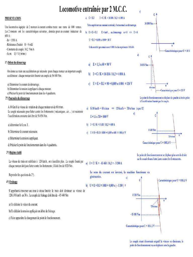 Exercice 20corrig C3 A9 20loco 202MCC | PDF