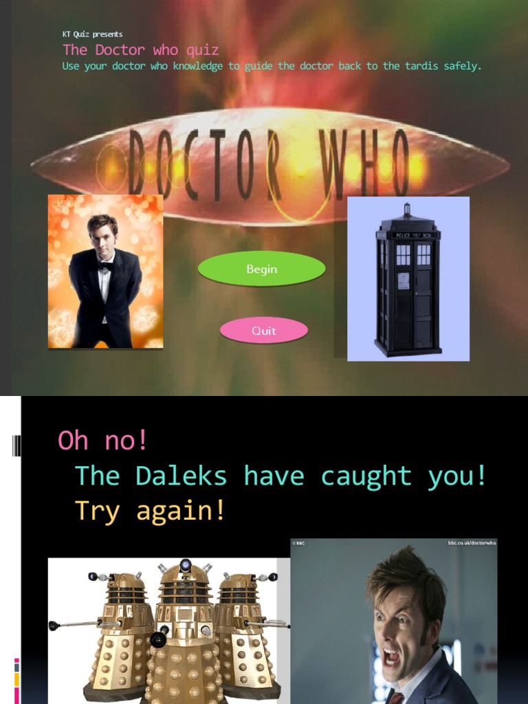 The Doctor Who Quiz: Use Your Doctor Who Knowledge To Guide The Doctor ...