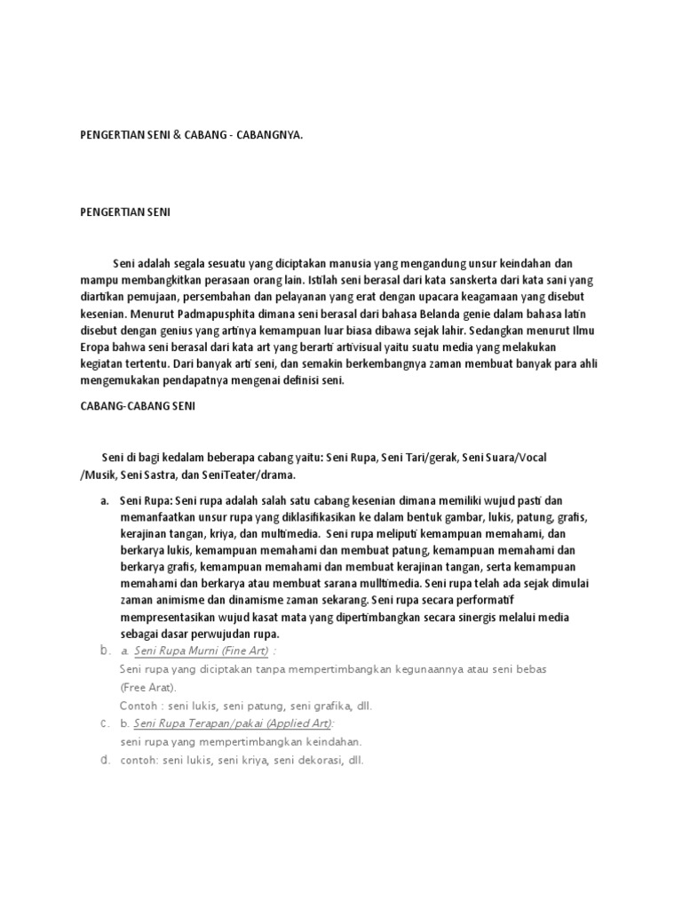 Bahan PPT Seni | PDF