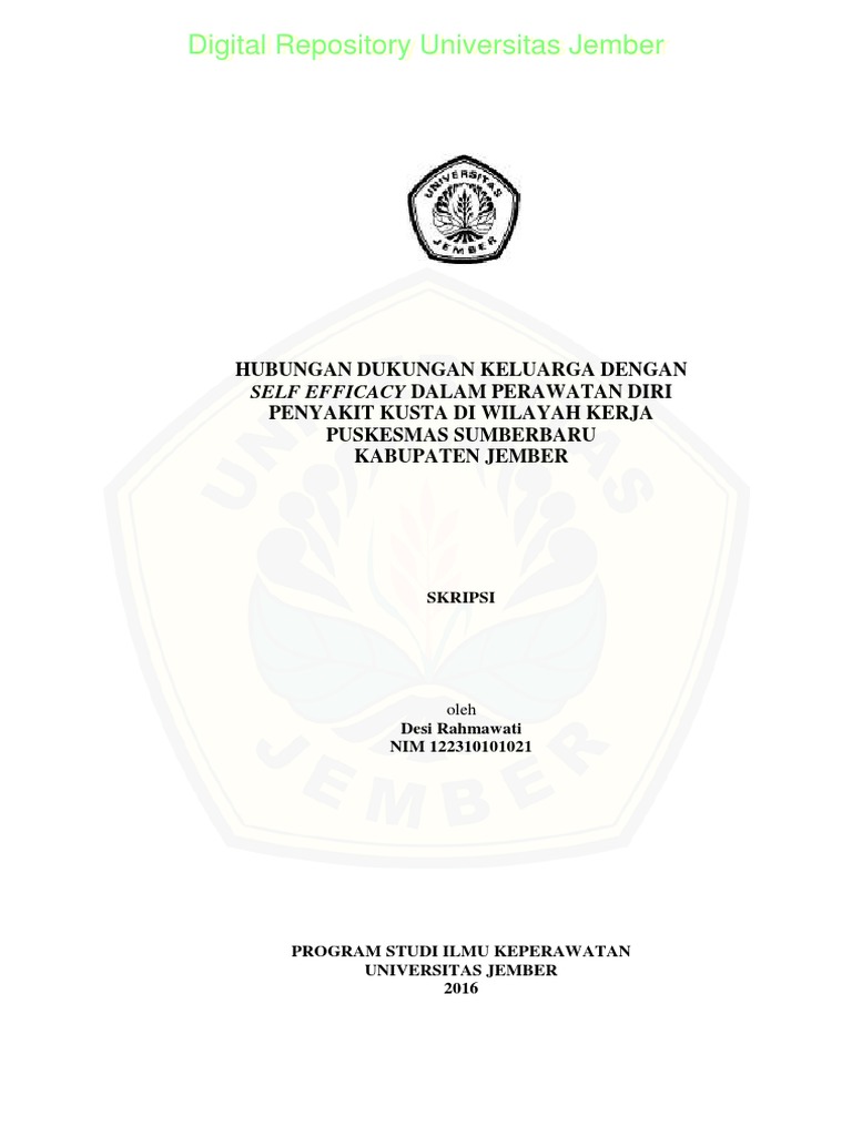 Dukungan Keluarga dan Self Efficacy Kusta | PDF | Pengembangan Diri ...