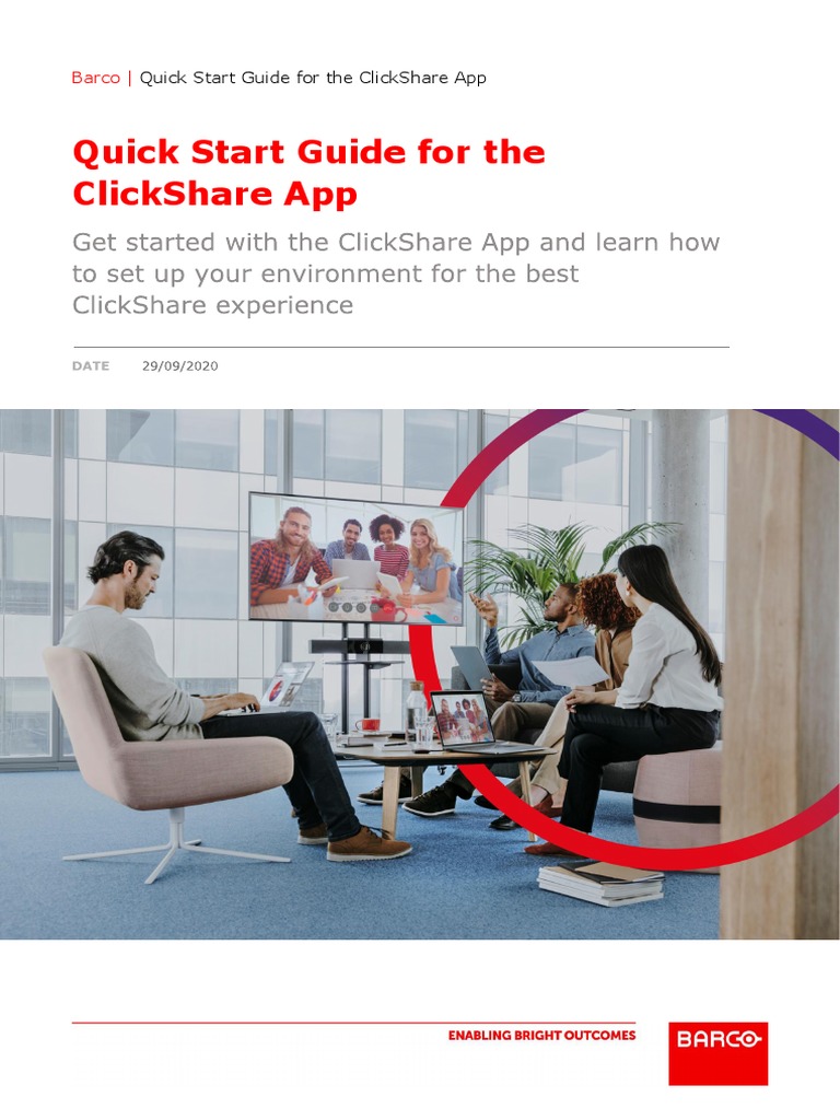 Quick Start Guide For The Clickshare App | PDF | Wi Fi | Microsoft Outlook