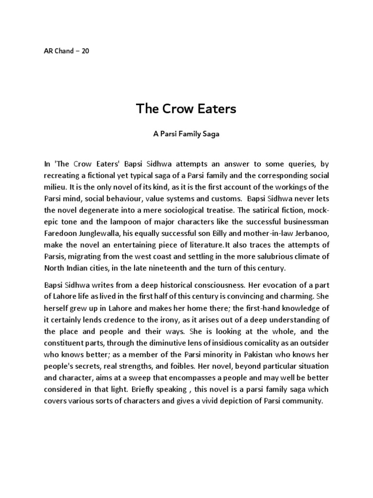 The Crow Eaters: AR Chand - 20 | PDF