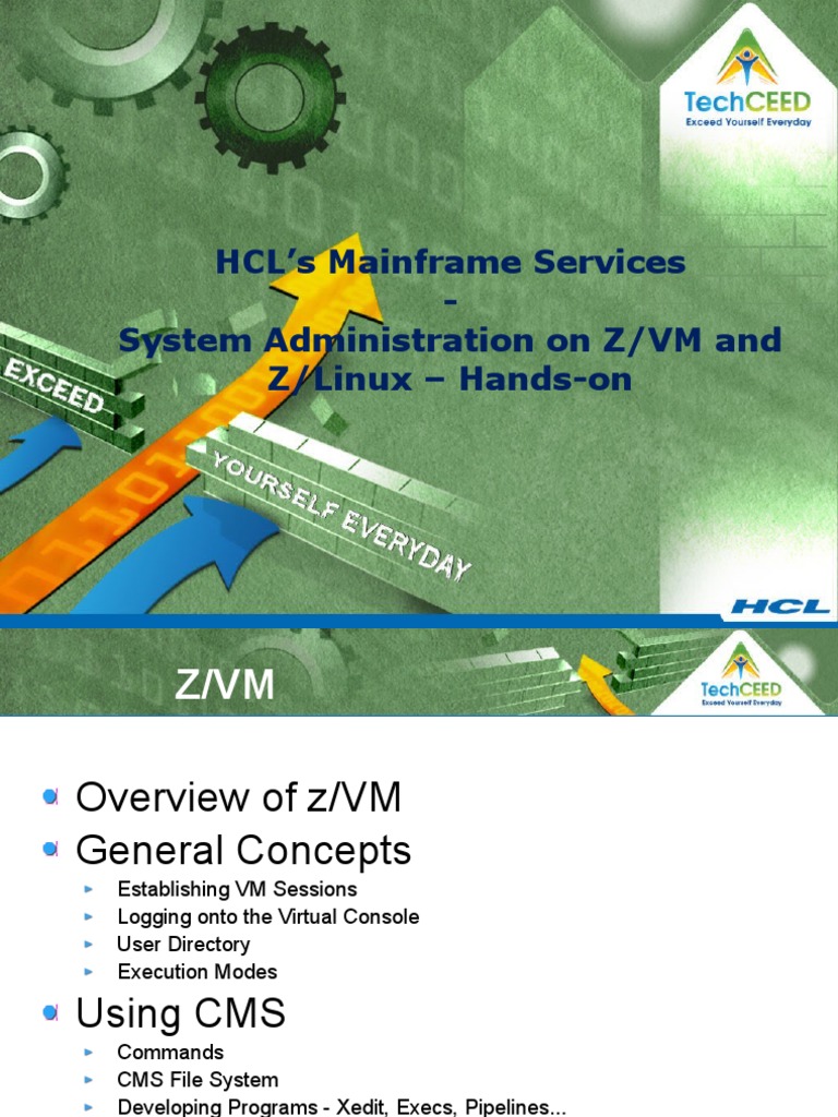 HCL's Mainframe Services - System Administration On Z/VM and Z/Linux ...