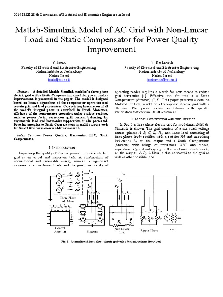 Matlab-Simulink Model of AC Grid With Non-Linear | PDF | Electrical ...